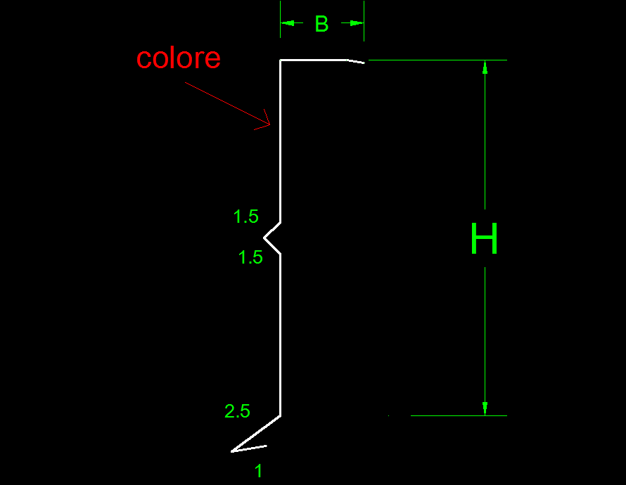 Scossalina per balconi fai da te: frontalino 5 | Lattoneria Online
